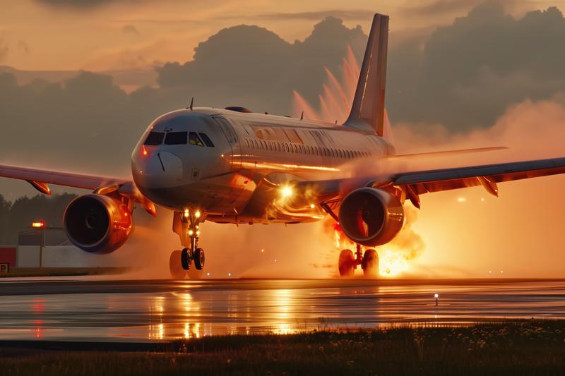 Plane Engine Catches Fire During Flight | internewsgroup